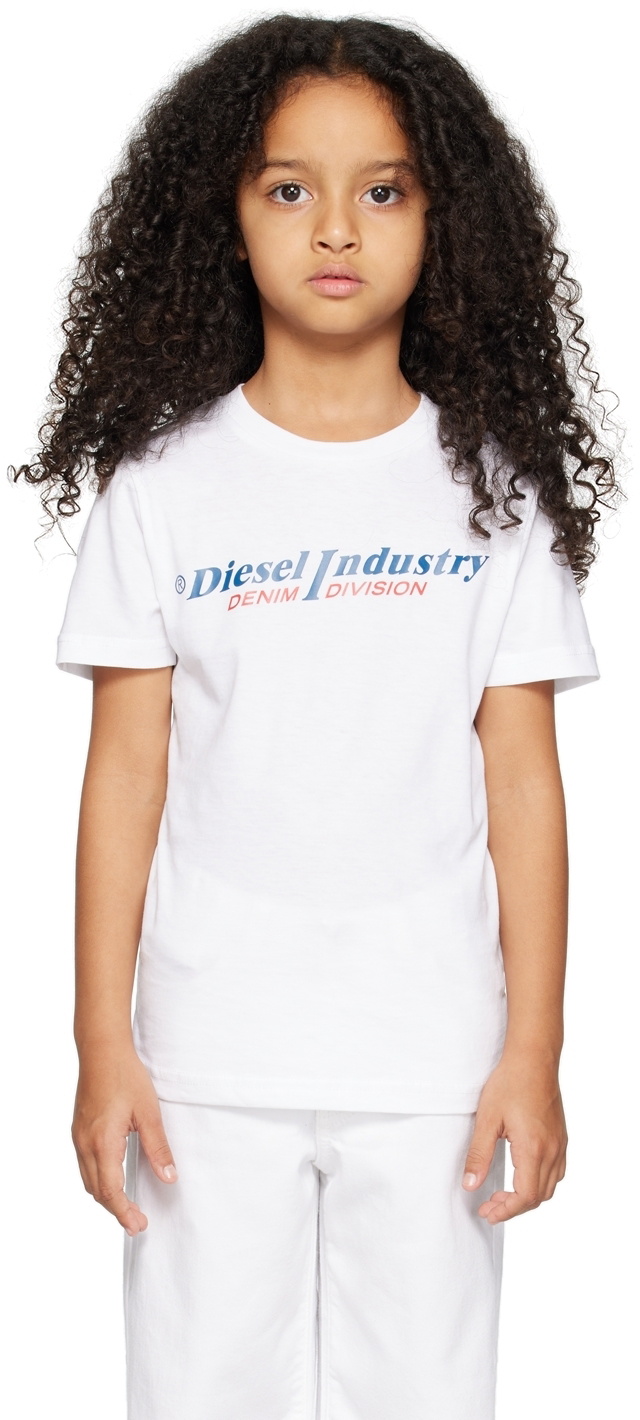 Diesel Kids White Tdiegorind T-Shirt Diesel