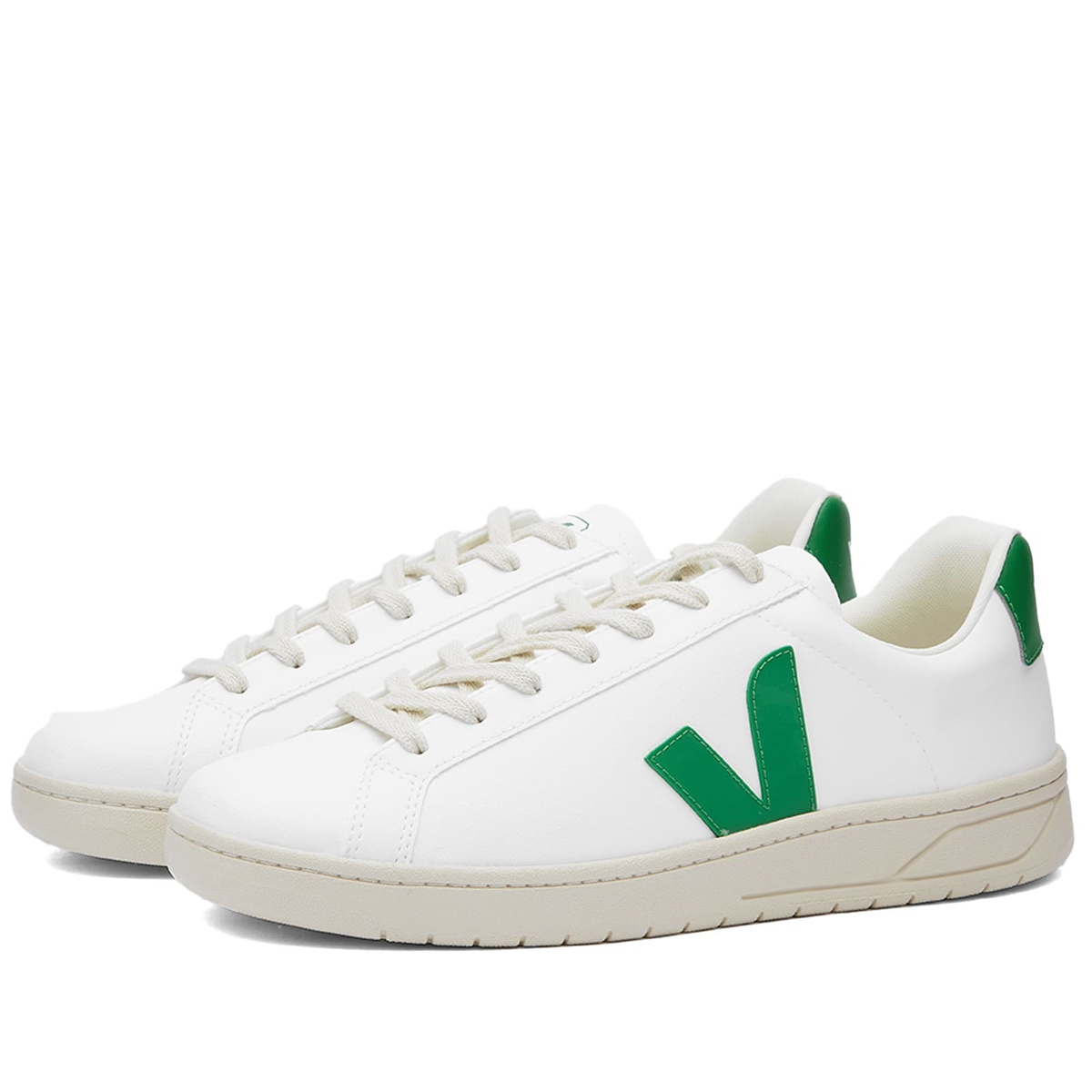 Veja Men's Urca Retro Sneakers in White/Emeraude VEJA