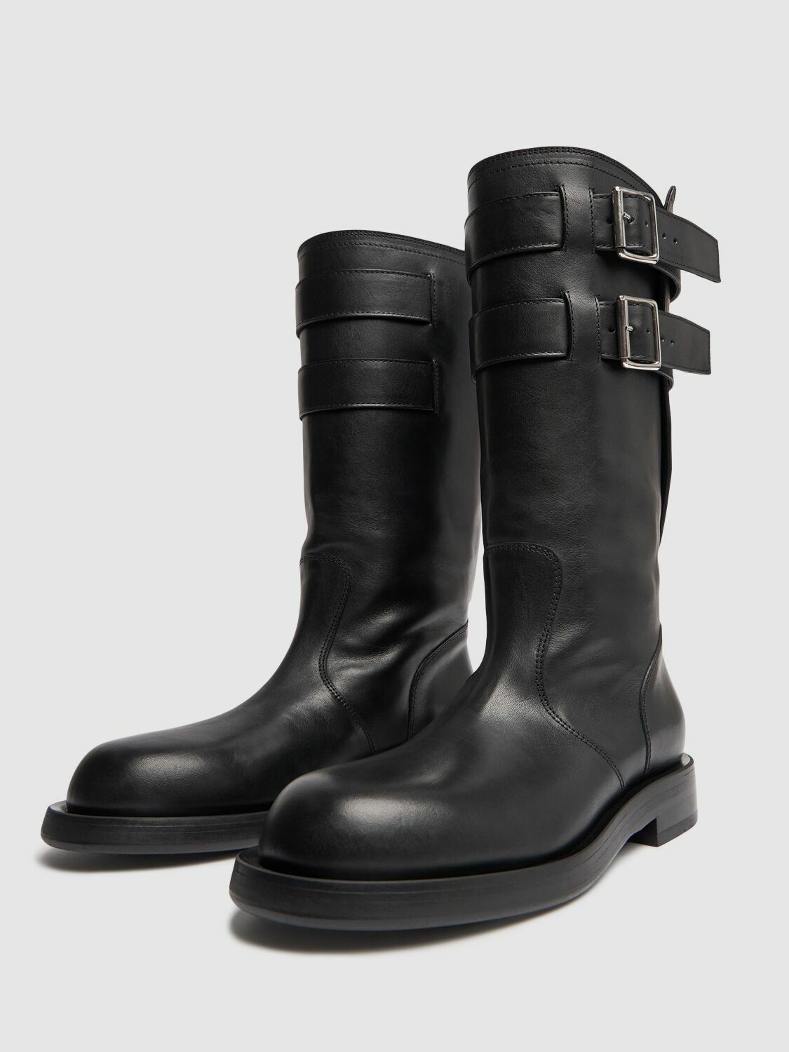 ANN DEMEULEMEESTER 30mm Milan Soft Leather Biker Boots Ann ANN DEMEULEMEESTER 30mm Milan Soft Leather Biker Boots Ann