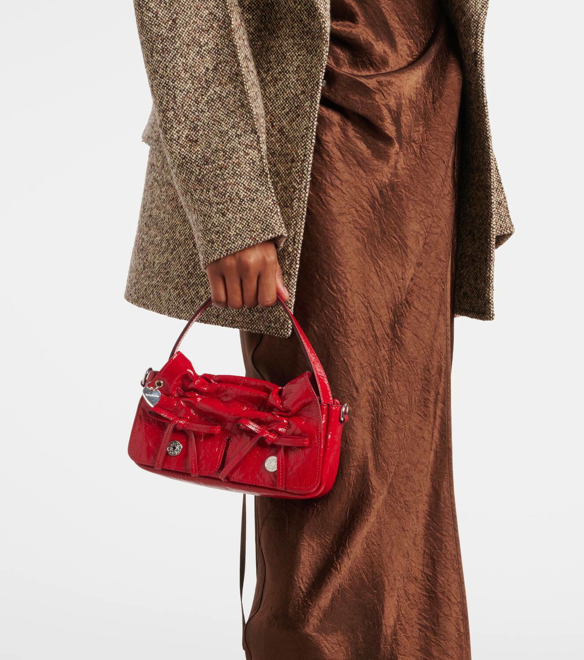 Acne Studios Bow-detail leather shoulder bag Acne Studios