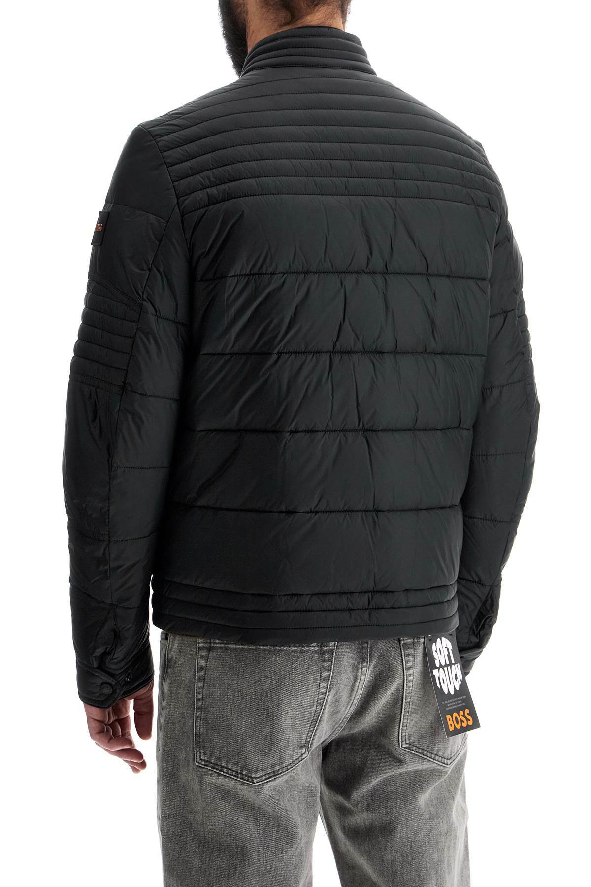 BOSS black high collar down jacket regular fit Black BOSS