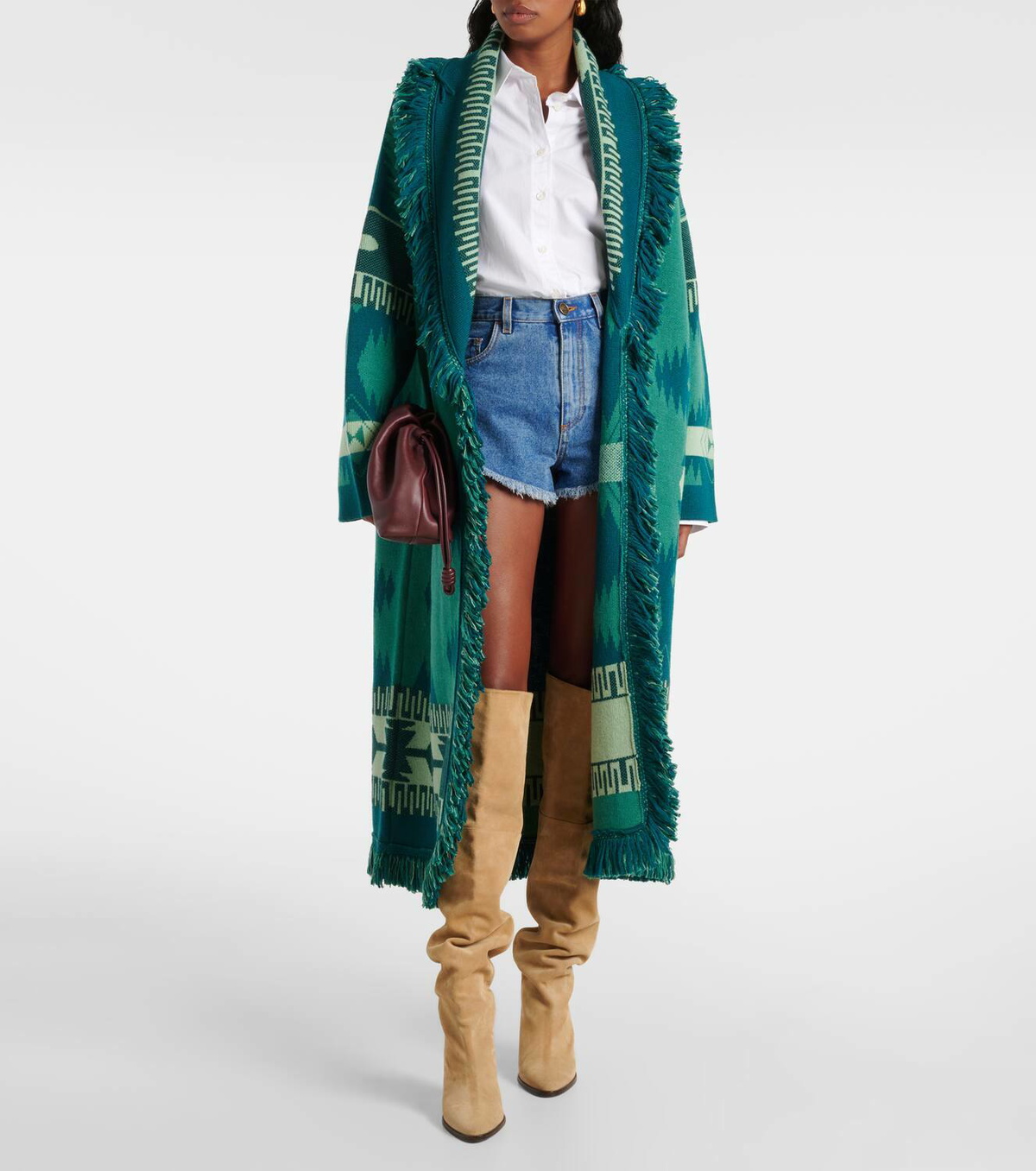 Alanui Icon wool jacquard coat Alanui