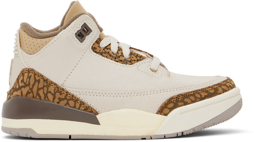 Nike Jordan Kids Taupe & Brown Jordan 3 Retro Little Kids Sneakers Nike ...