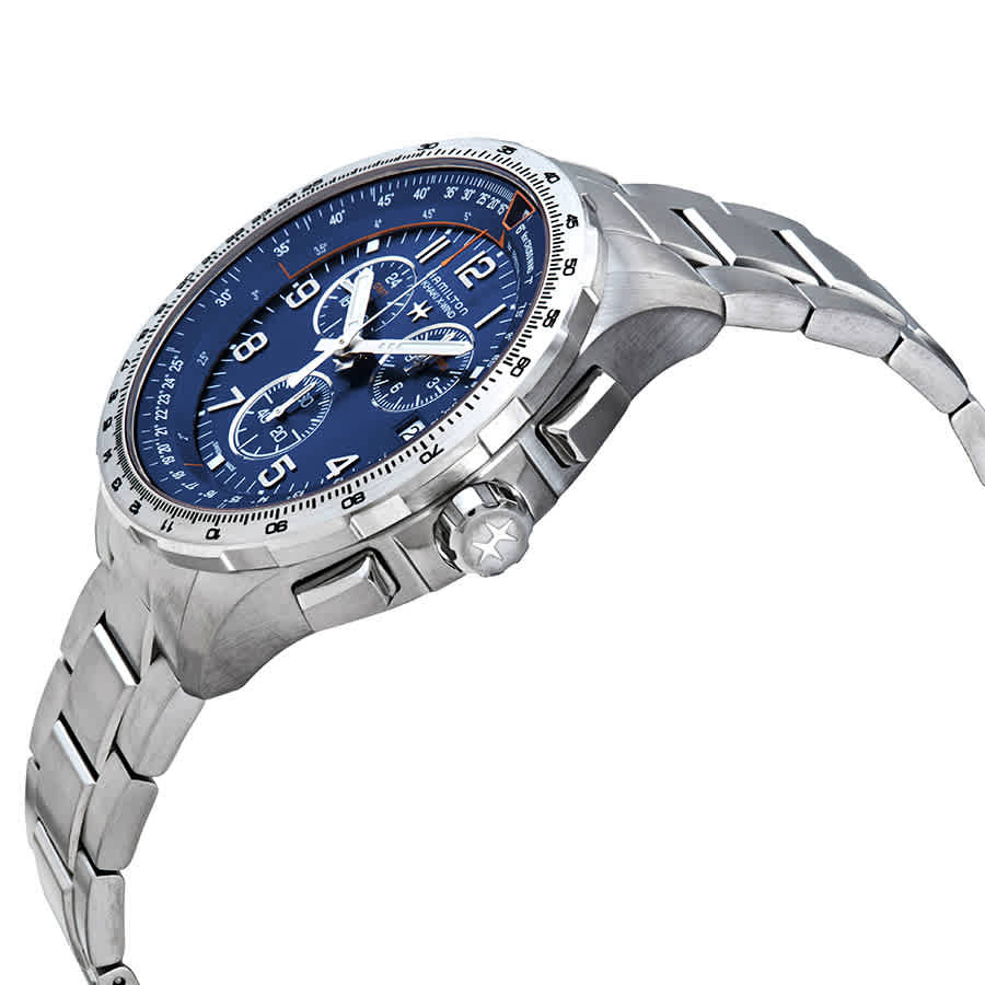 Hamilton Khaki X-Wind Quartz Blue Dial Mens Watch H77922141 Hamilton