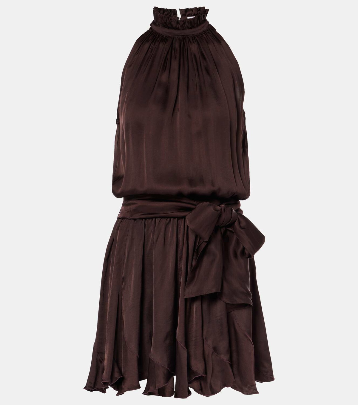 Poupette St Barth Bianca halterneck satin minidress Poupette St Barth