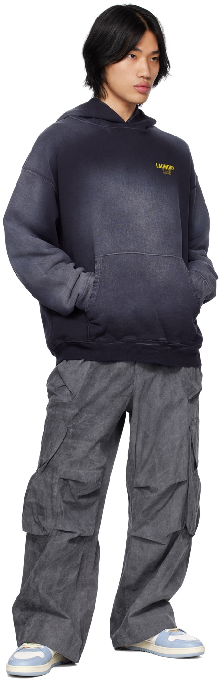 Alchemist Navy 'Laundry Lab' Head Down Hoodie Alchemist