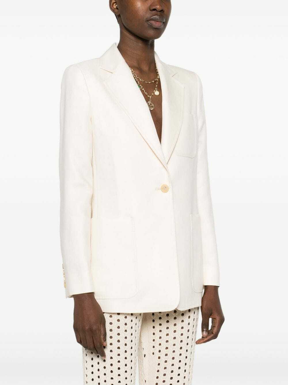MAX MARA - Linen Single-breasted Blazer Jacket Max Mara