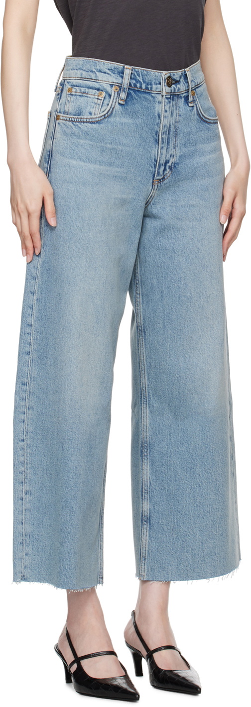 rag & bone Blue Andi Ankle Wide-Leg Jeans Rag and Bone