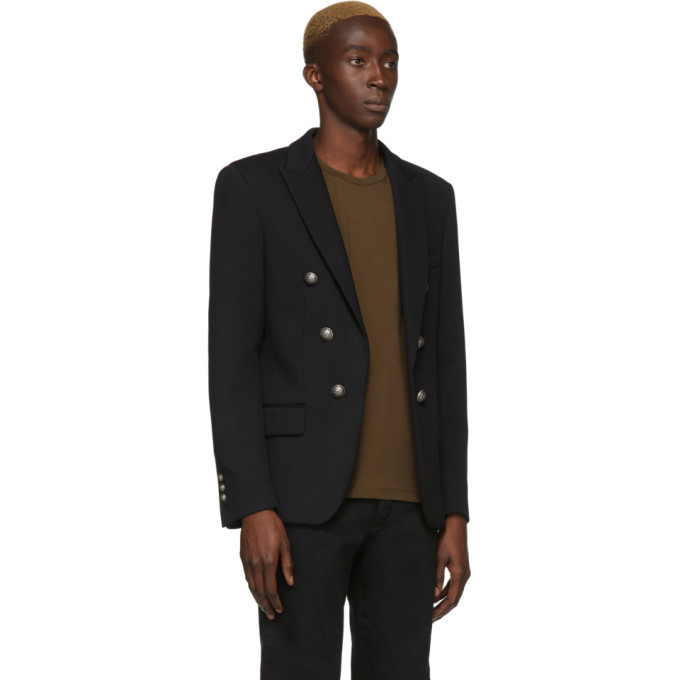 Balmain Black Six Button Jacket Balmain