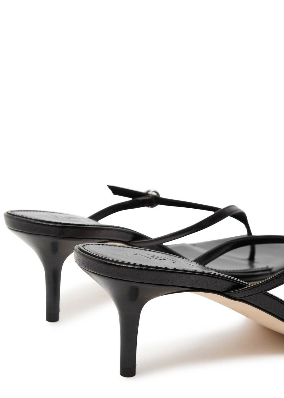 Aeyde Leigh 60 Leather Mules Black Aeyde
