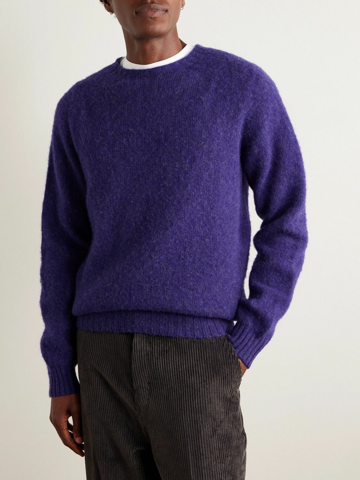 Drake's - Brushed-Wool Sweater - Purple Drake's