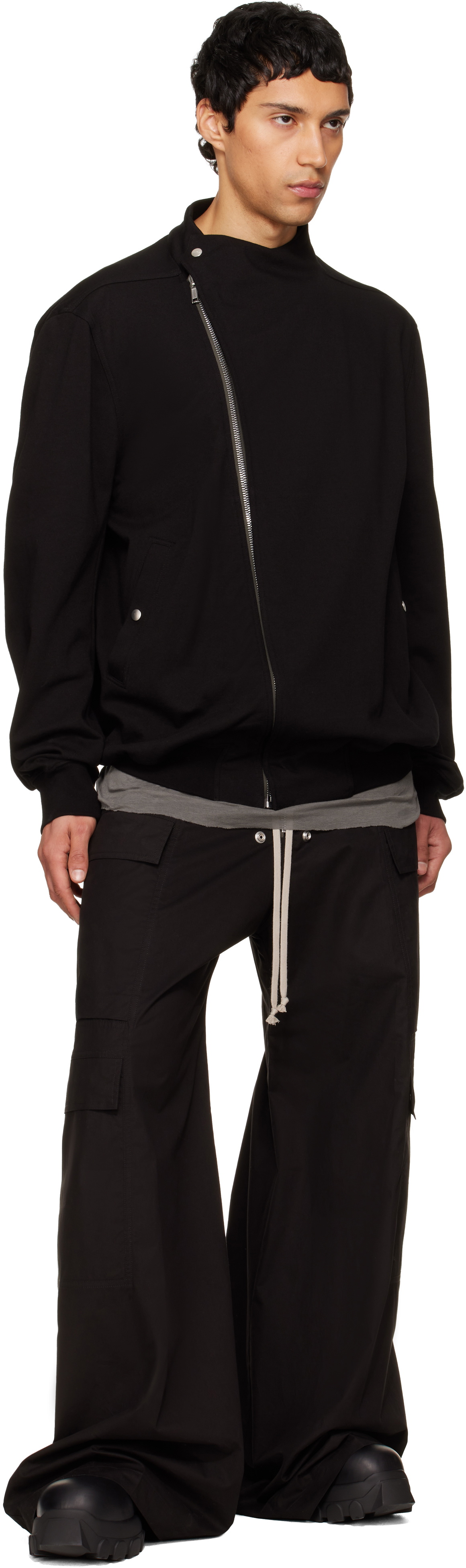Rick Owens Black Temple Hollywood Flight Jacket Rick Owens