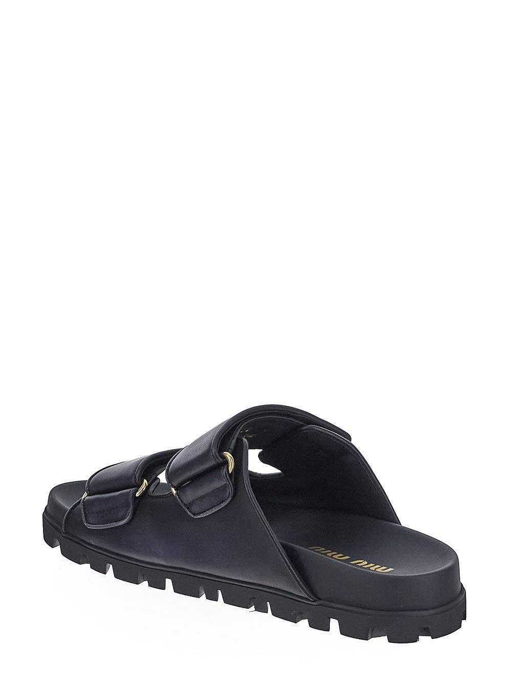 Miu Miu Logo Plaque Slides Miu Miu
