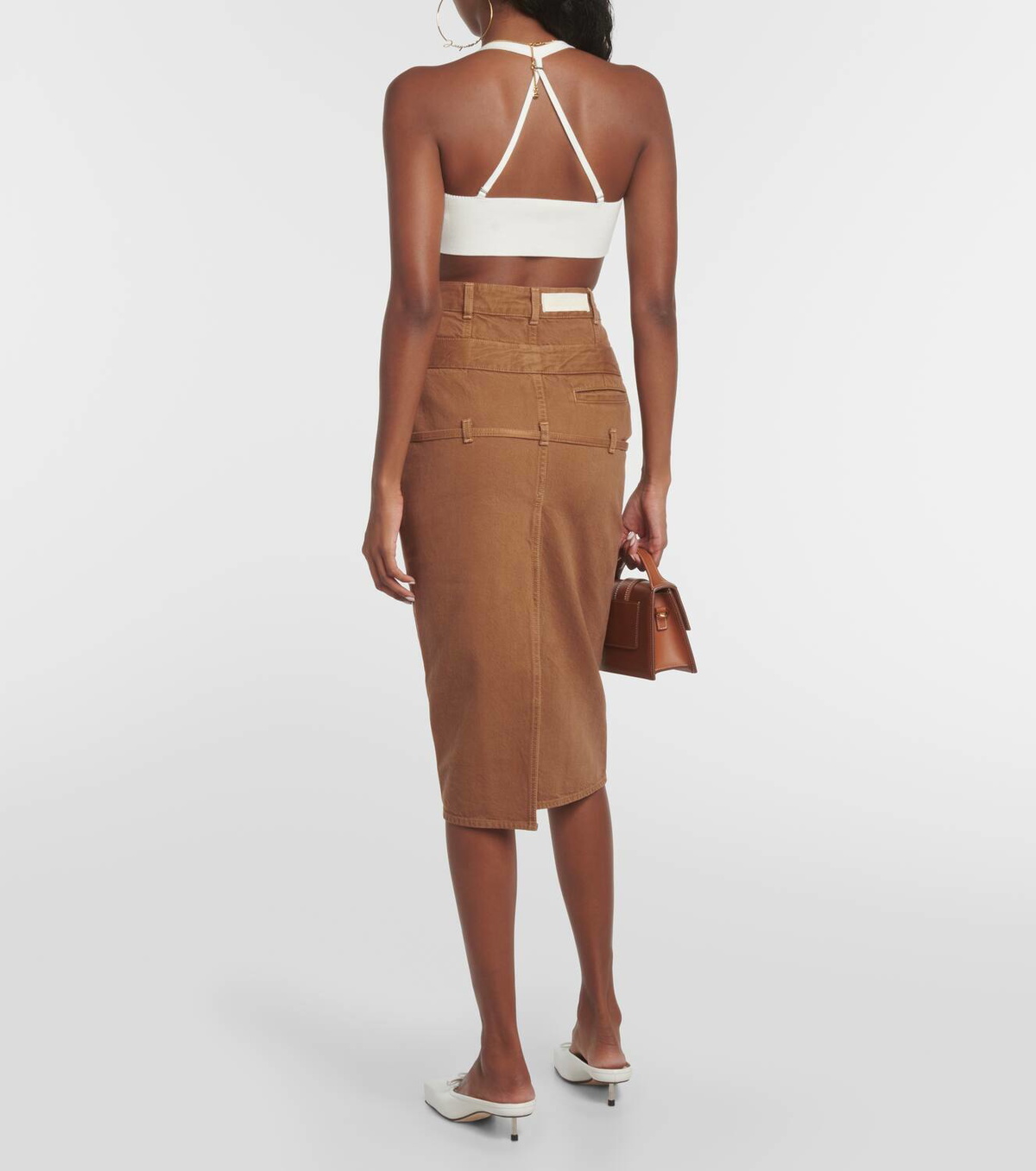 Jacquemus Le Bandeau Frivolli ruffled bra top Jacquemus