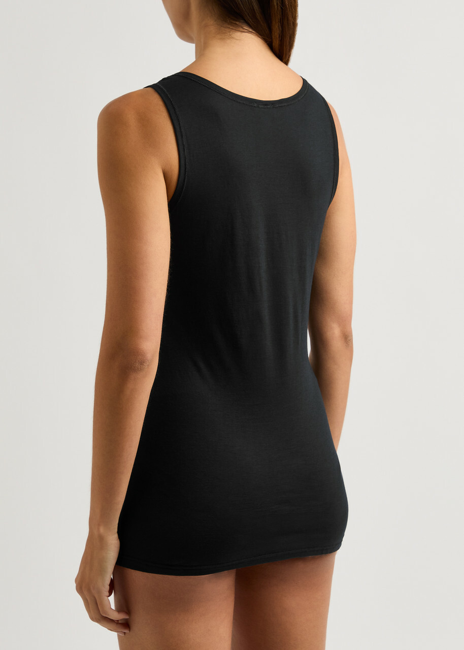 Hanro Ultralight Cotton Tank Black Hanro