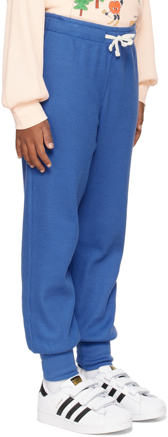 TINYCOTTONS Kids Blue Logo Lounge Pants TINYCOTTONS
