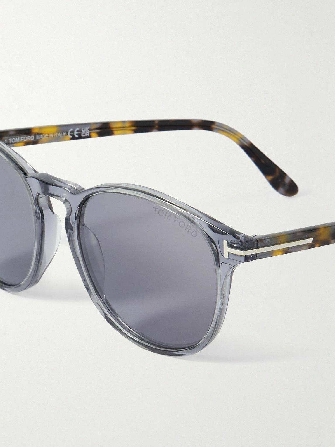 Tom Ford Lewis Round Frame Tortoiseshell Acetate Sunglasses Tom Ford