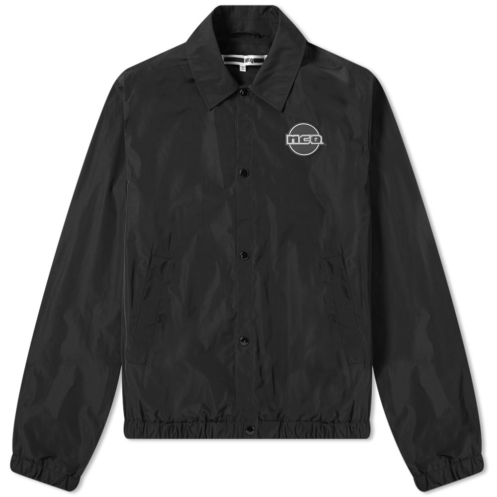 McQ Alexander McQueen Logo Coach Jacket Darkest Black McQ Alexander McQueen