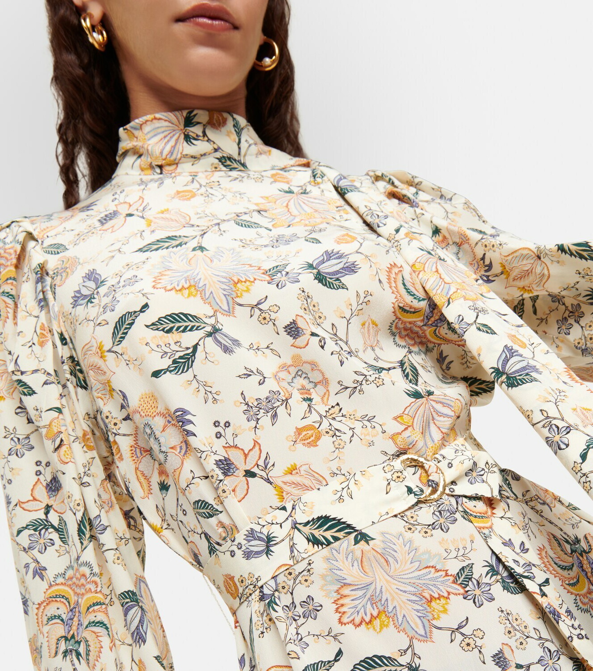 Ulla Johnson Lula floral tie-neck silk minidress Ulla Johnson