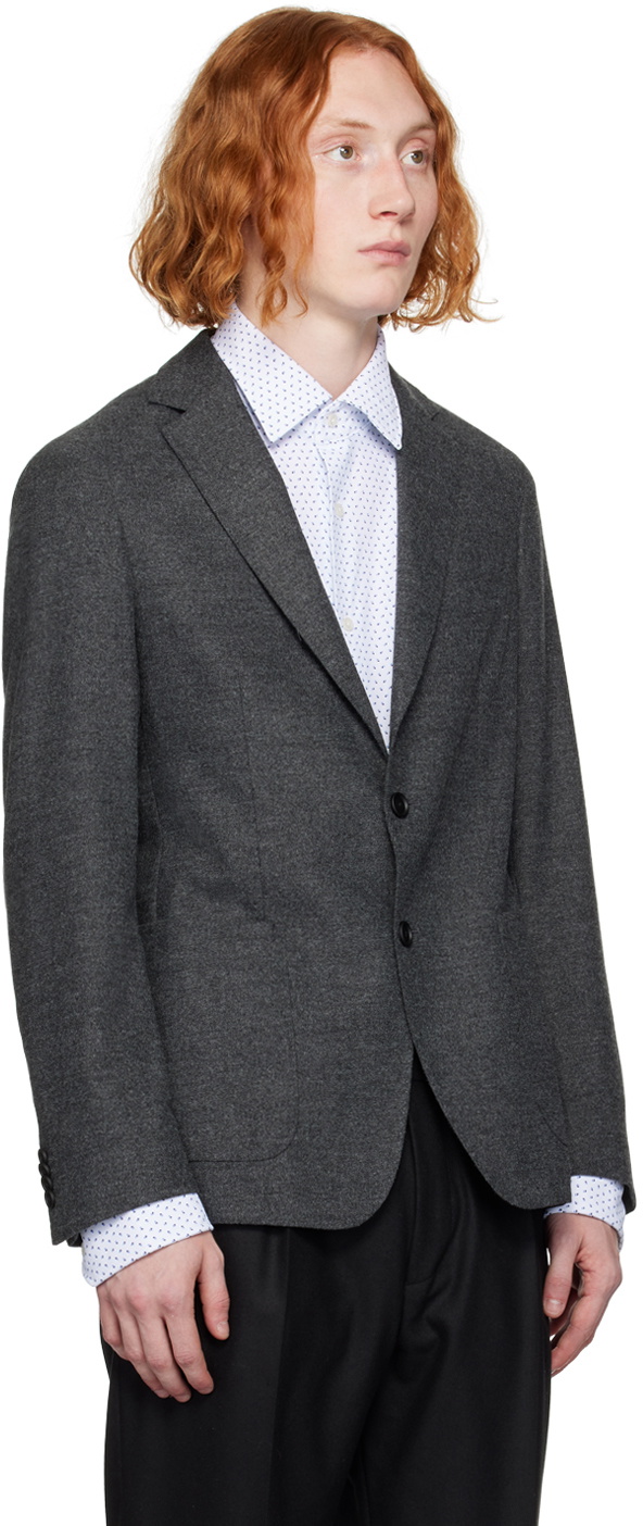 BOSS Gray Slim-Fit Blazer BOSS