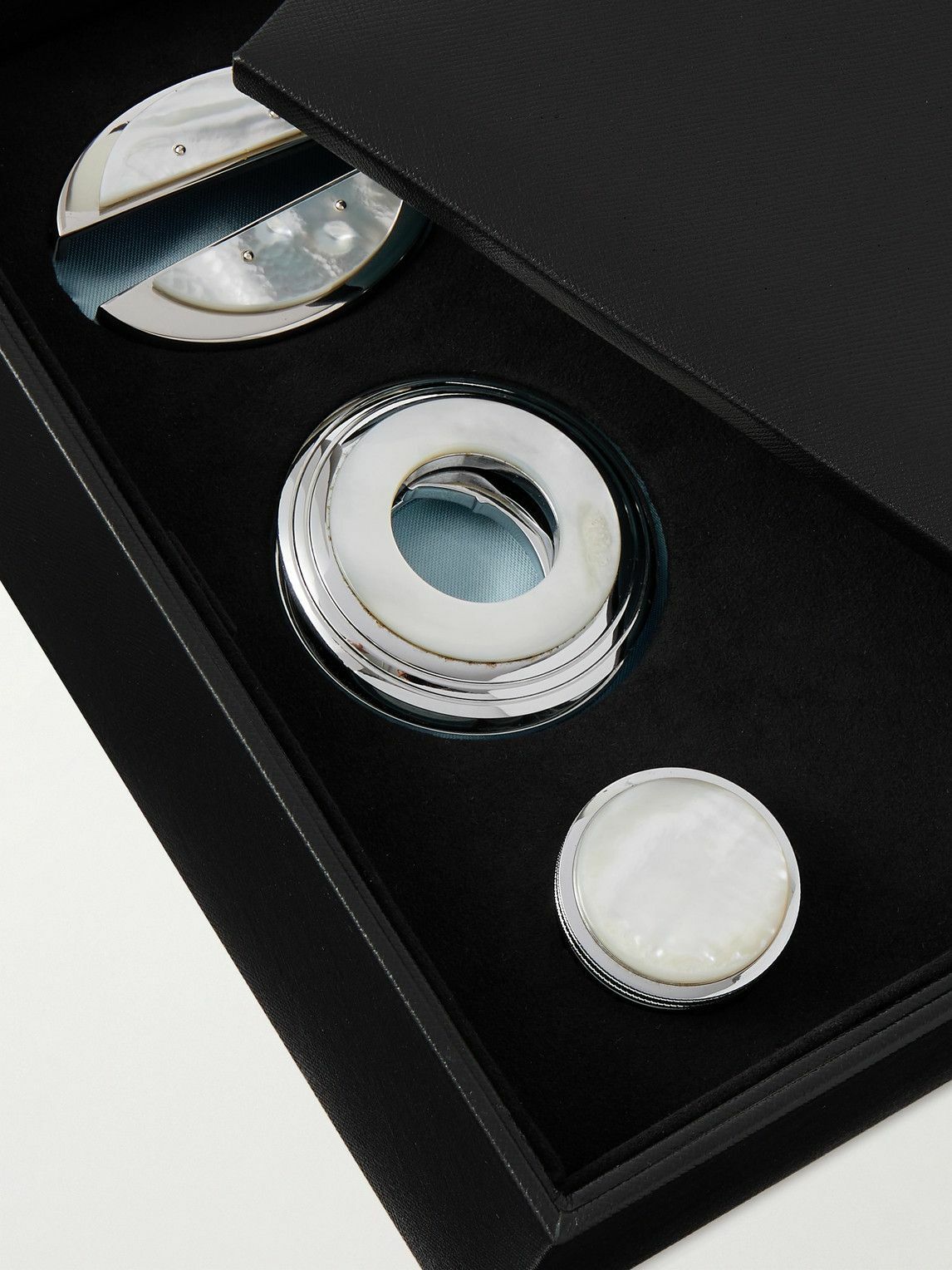 Lorenzi Milano - Large Stainless Steel and Mother-of-Pearl Wine Set ...