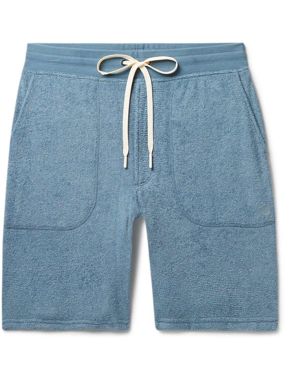 Outerknown - Hightide Straight-Leg Organic Cotton-Blend Terry Drawstring Shorts - Blue Outerknown