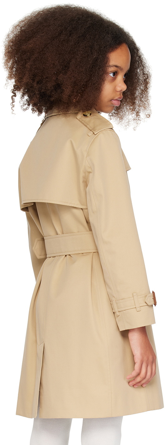 Burberry Kids Beige Belted Trench Coat Burberry