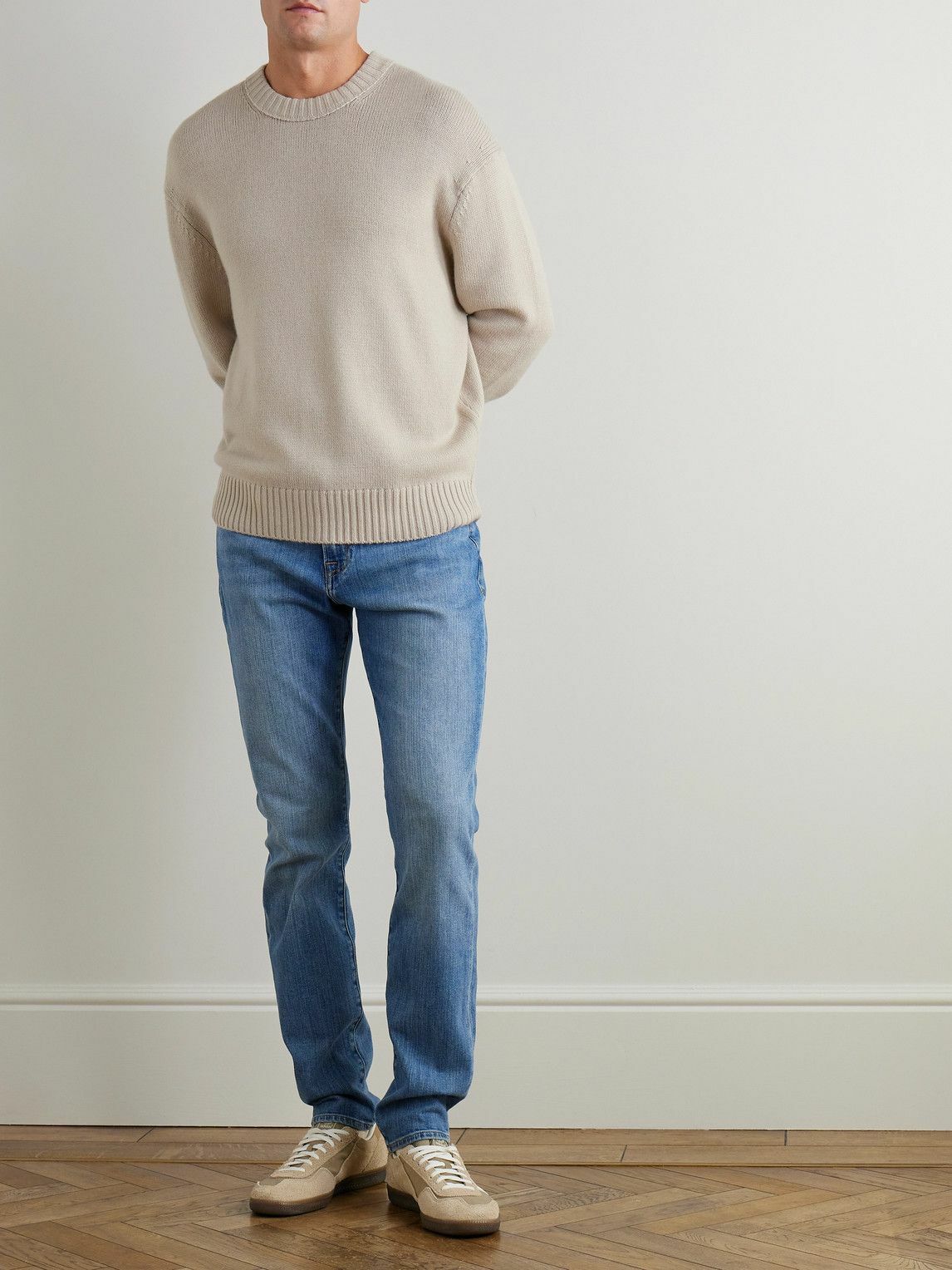 FRAME - Wool and Cashmere-Blend Sweater - Neutrals Frame Denim