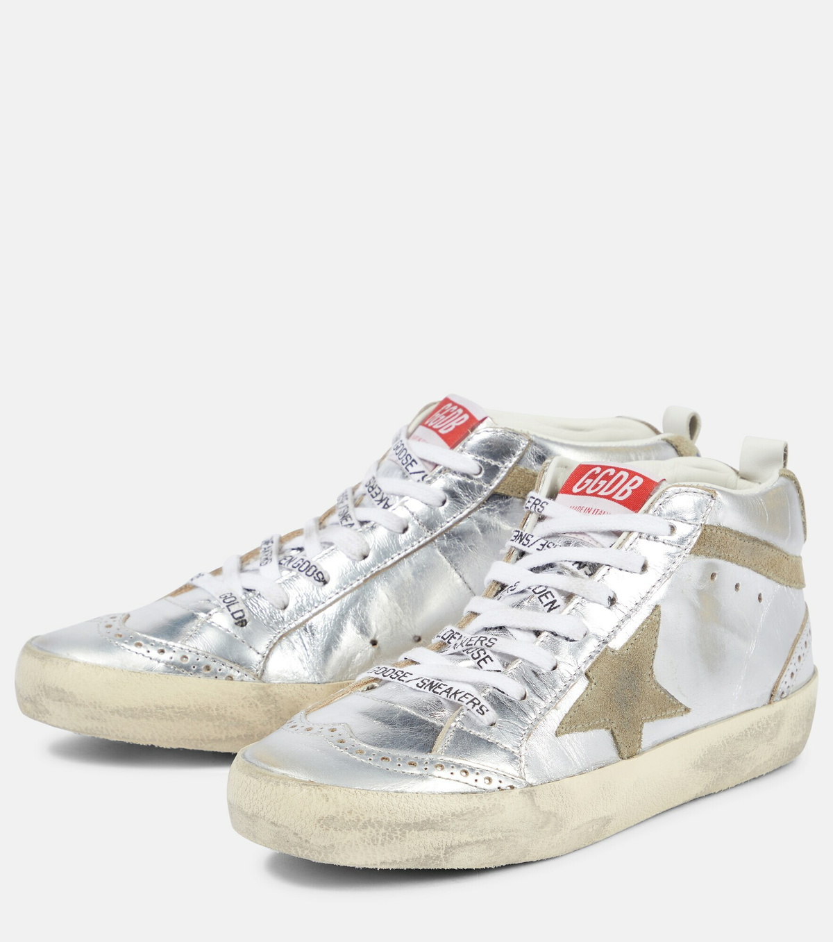 Golden Goose - Mid Star metallic leather sneakers Golden Goose Deluxe Brand