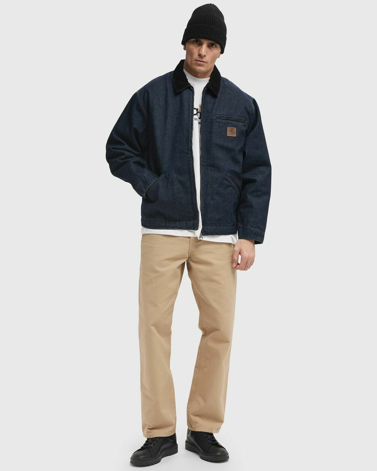 Carhartt WIP OG Detroit Jacket Blue Mens Denim Jacket Carhartt WIP