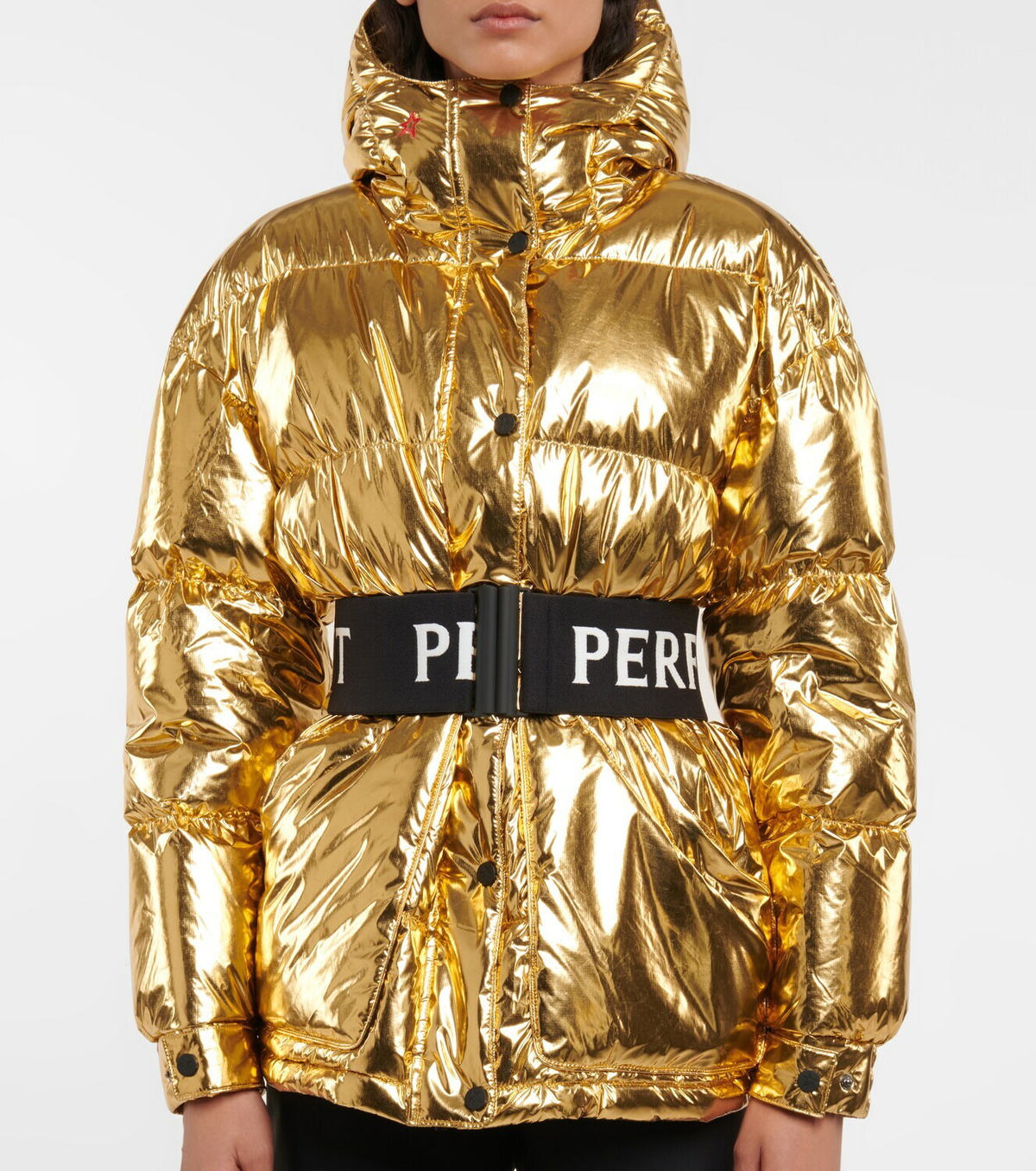 Perfect Moment Metallic belted down parka Perfect Moment