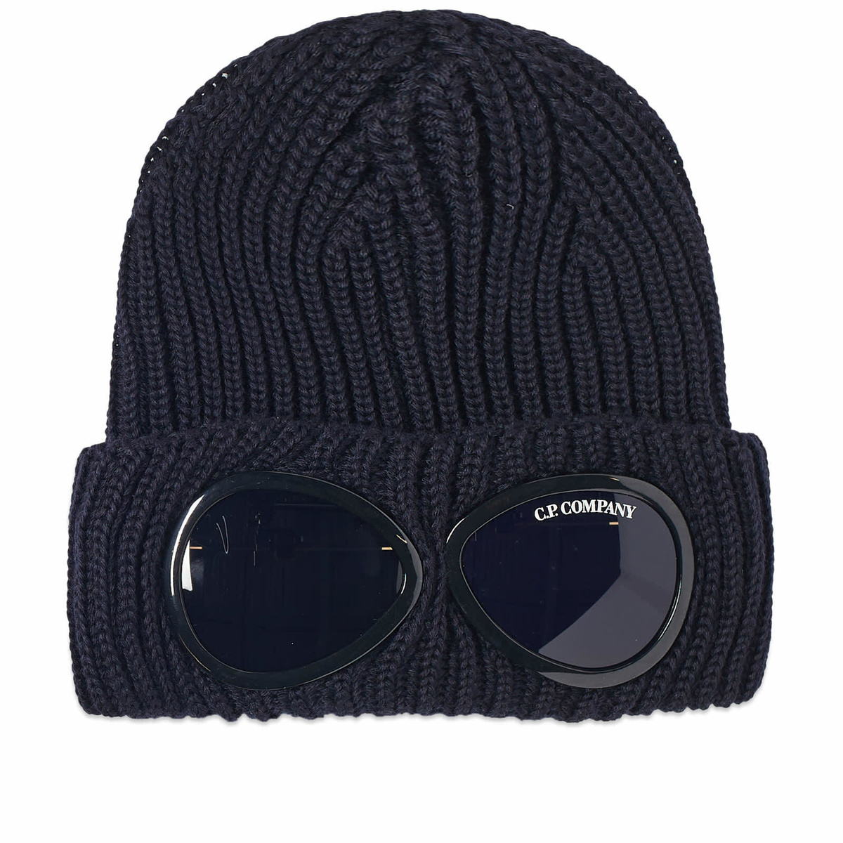 C.P. Company Men's Goggle Beanie in Total Eclipse C.P. Company