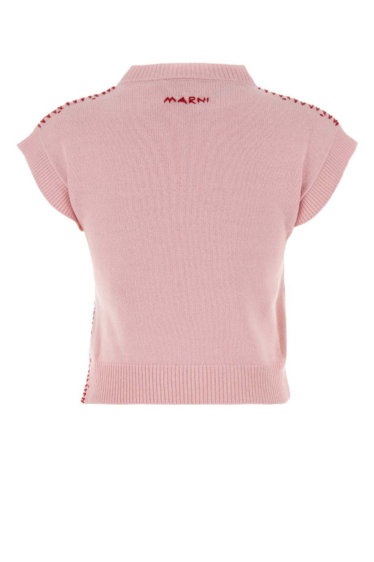 Marni Pink Wool Blend Vest Marni