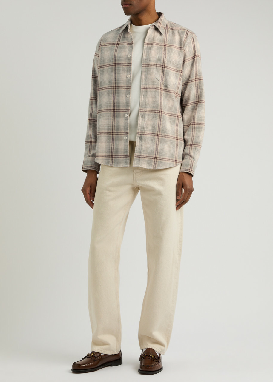 Wax London Shelly Checked Flannel Shirt Green Wax London
