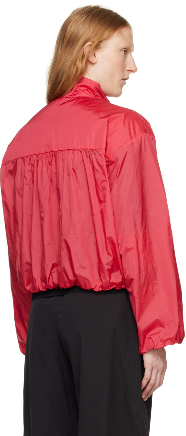 AMOMENTO Red Shirred Jacket AMOMENTO