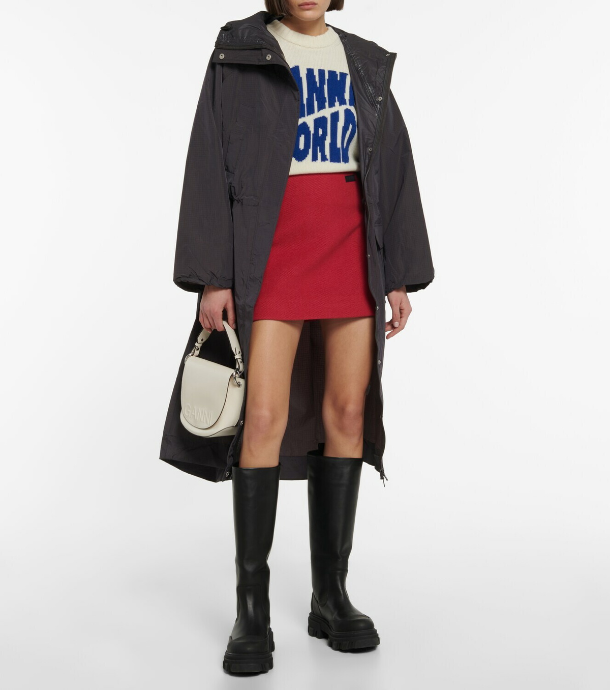 Ganni - High neck puffer coat GANNI