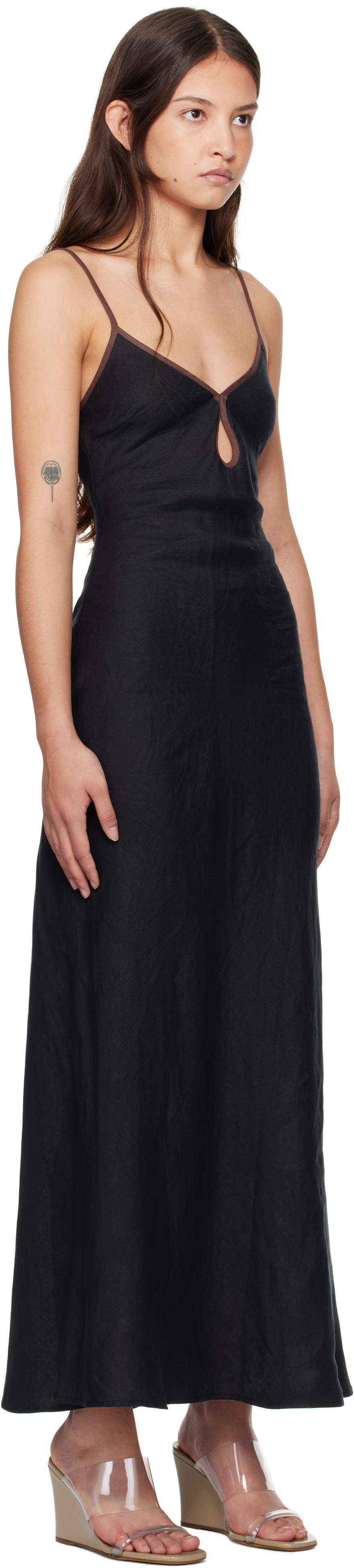 BEC + BRIDGE Black Ottilie Keyhole Maxi Dress BEC + BRIDGE