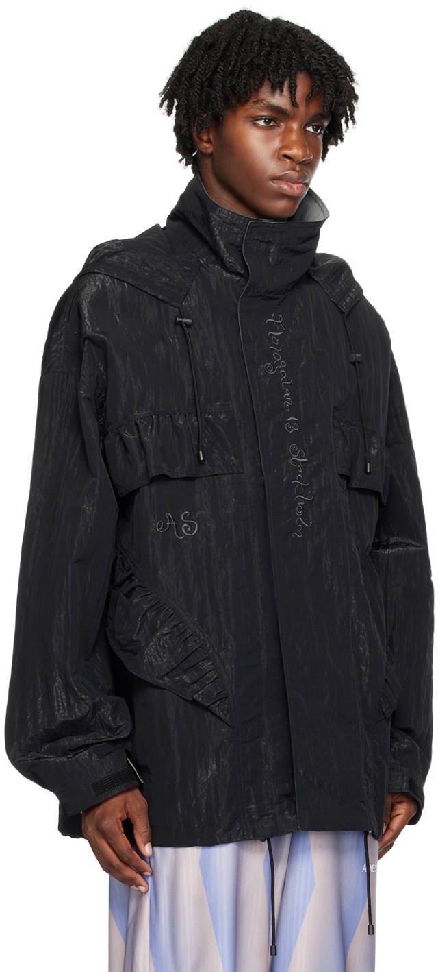 Acne Studios Black Embroidered Jacket Acne Studios