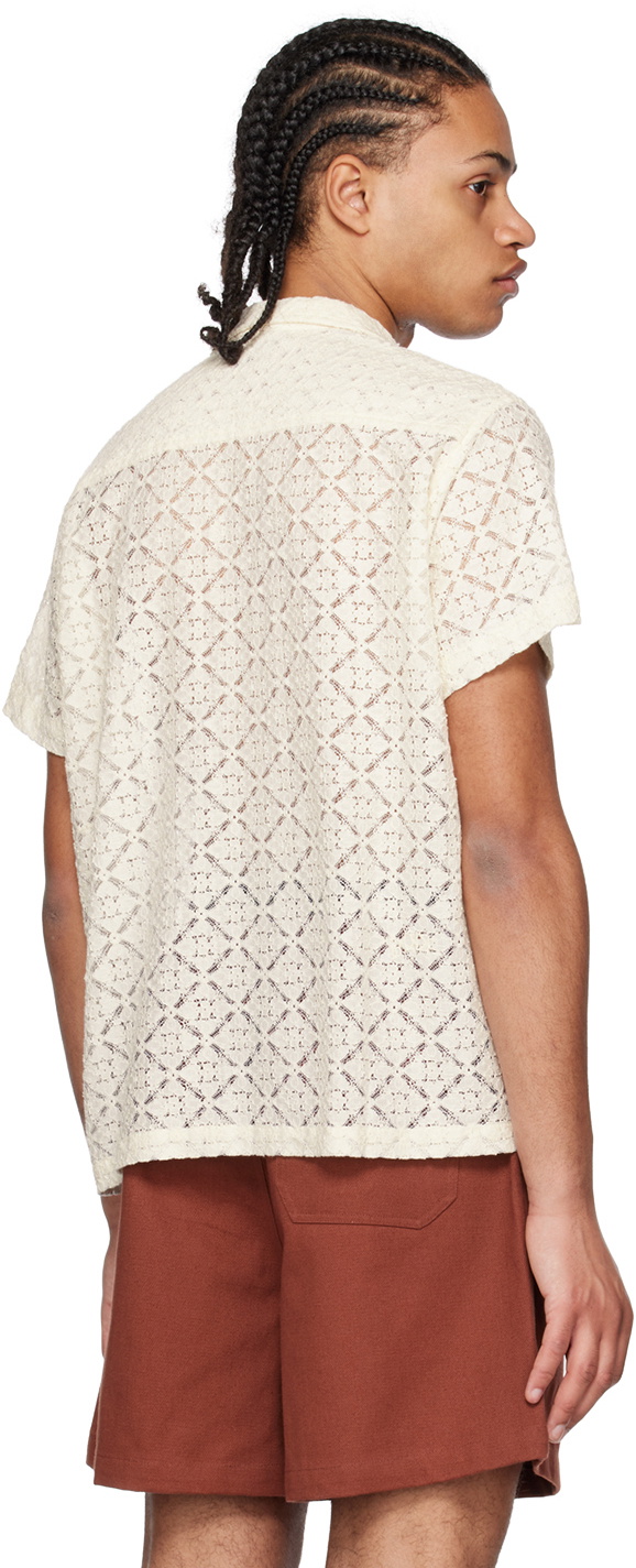 Bode Off-White Tile Shirt Bode