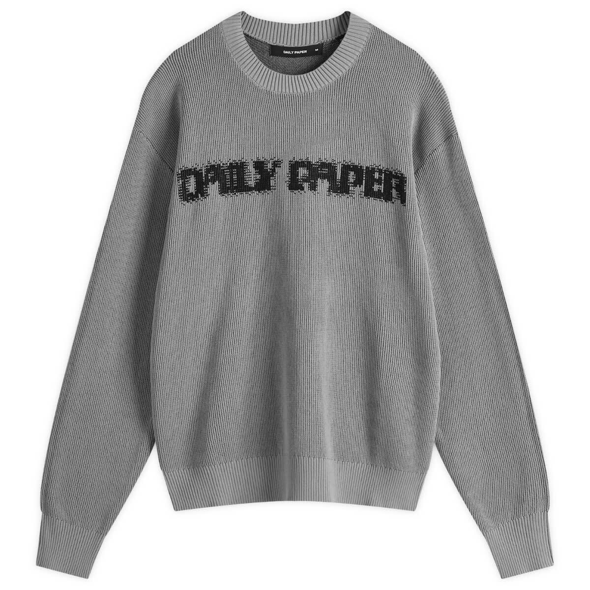 Daily Paper Men's Logo Knit Sweater in Wet Weather Daily Paper