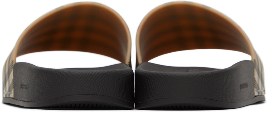Burberry Beige Vintage Check Slides Burberry