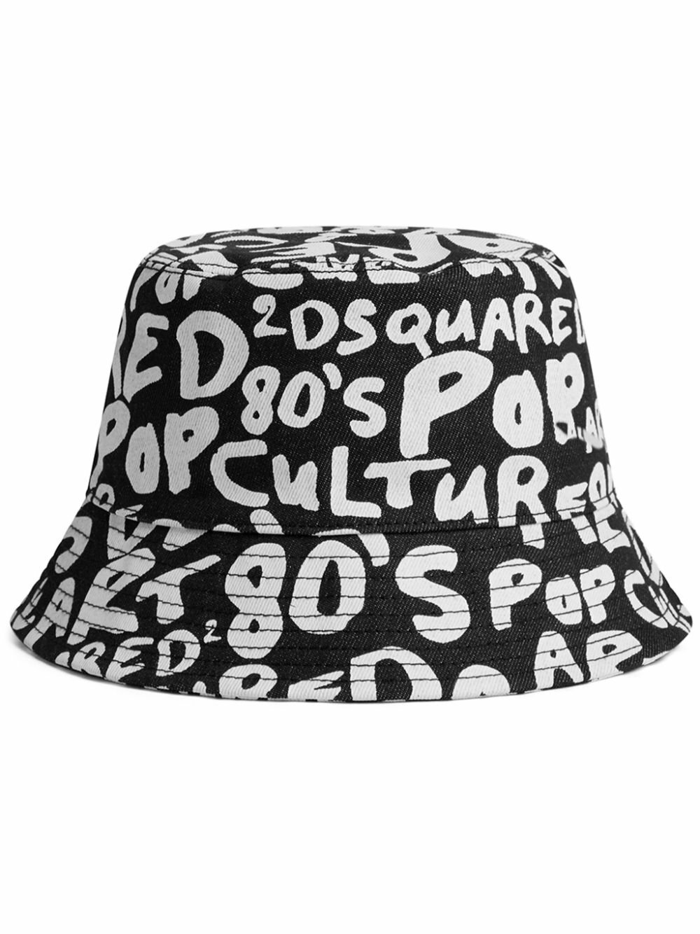 DSQUARED2 Black Logo-Print Bucket Hat Dsquared2