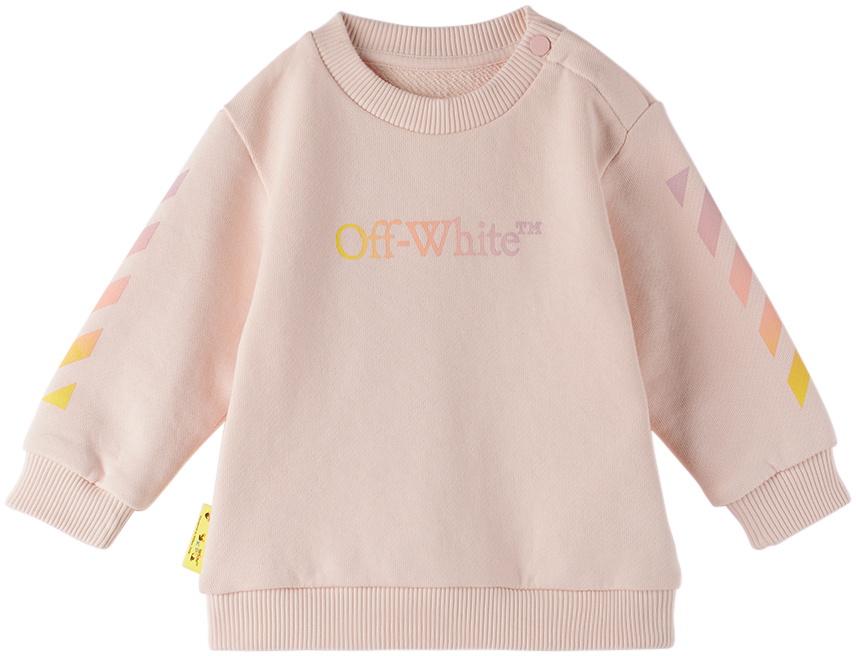 Off-White Baby Pink Arrow Rainbow Sweatsuit Set Off-White