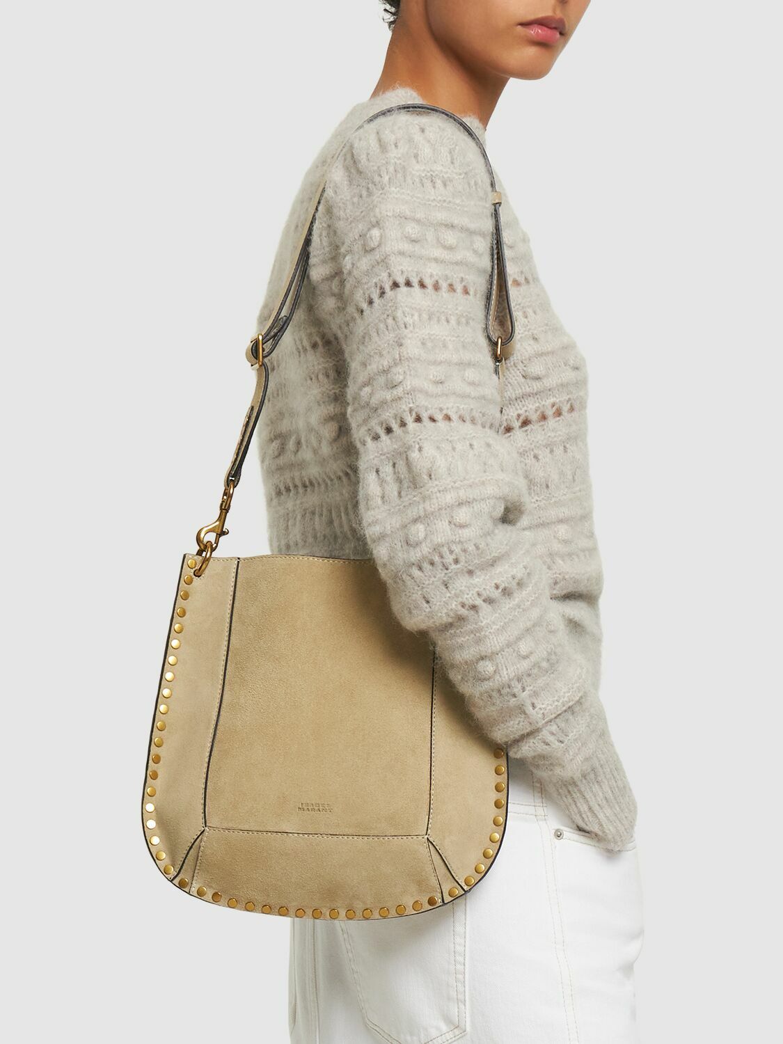 ISABEL MARANT - Oskan Moon Suede Shoulder Bag Isabel Marant