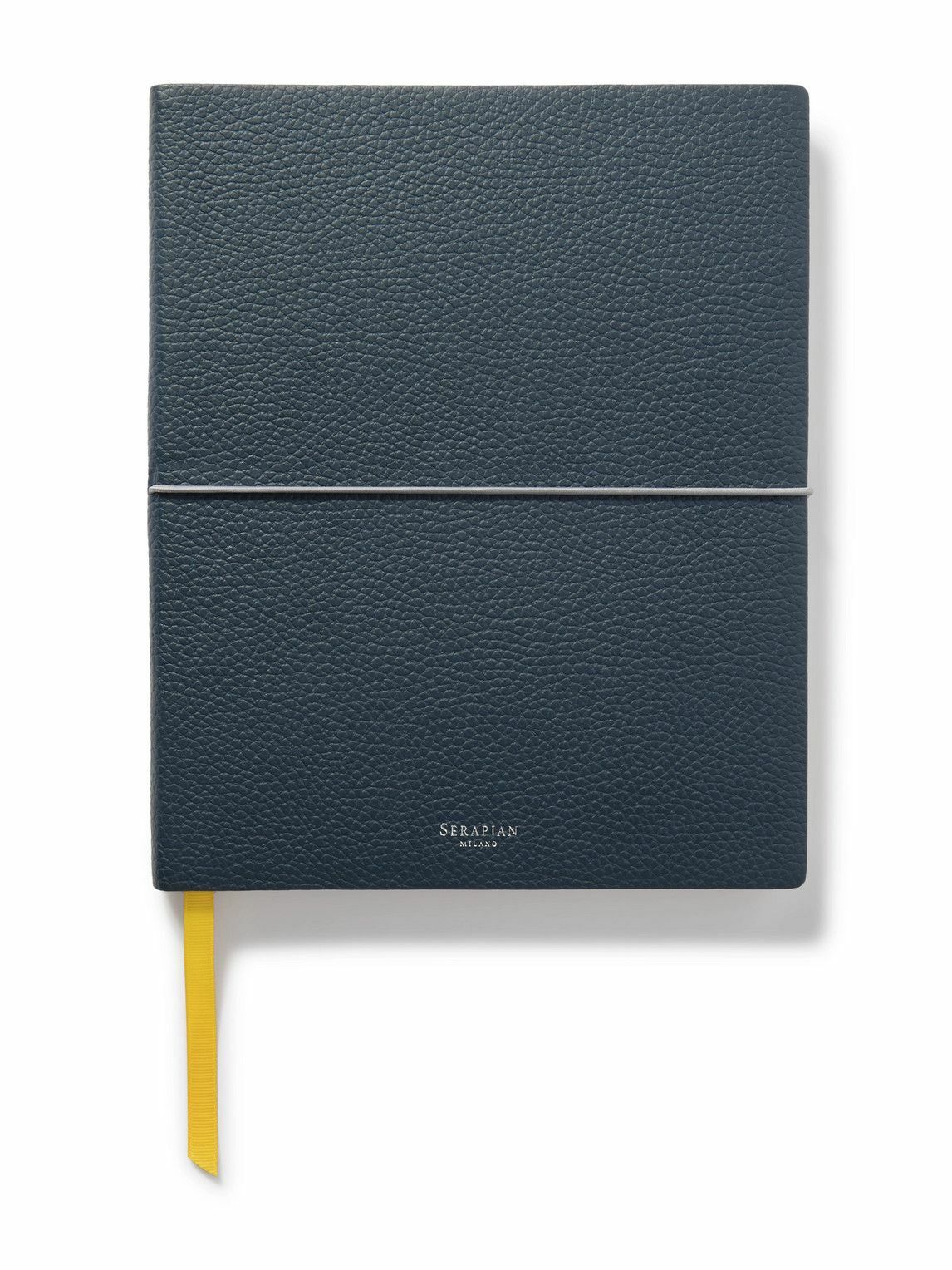 Serapian - Large Logo-Print Full-Grain Leather Notebook Serapian