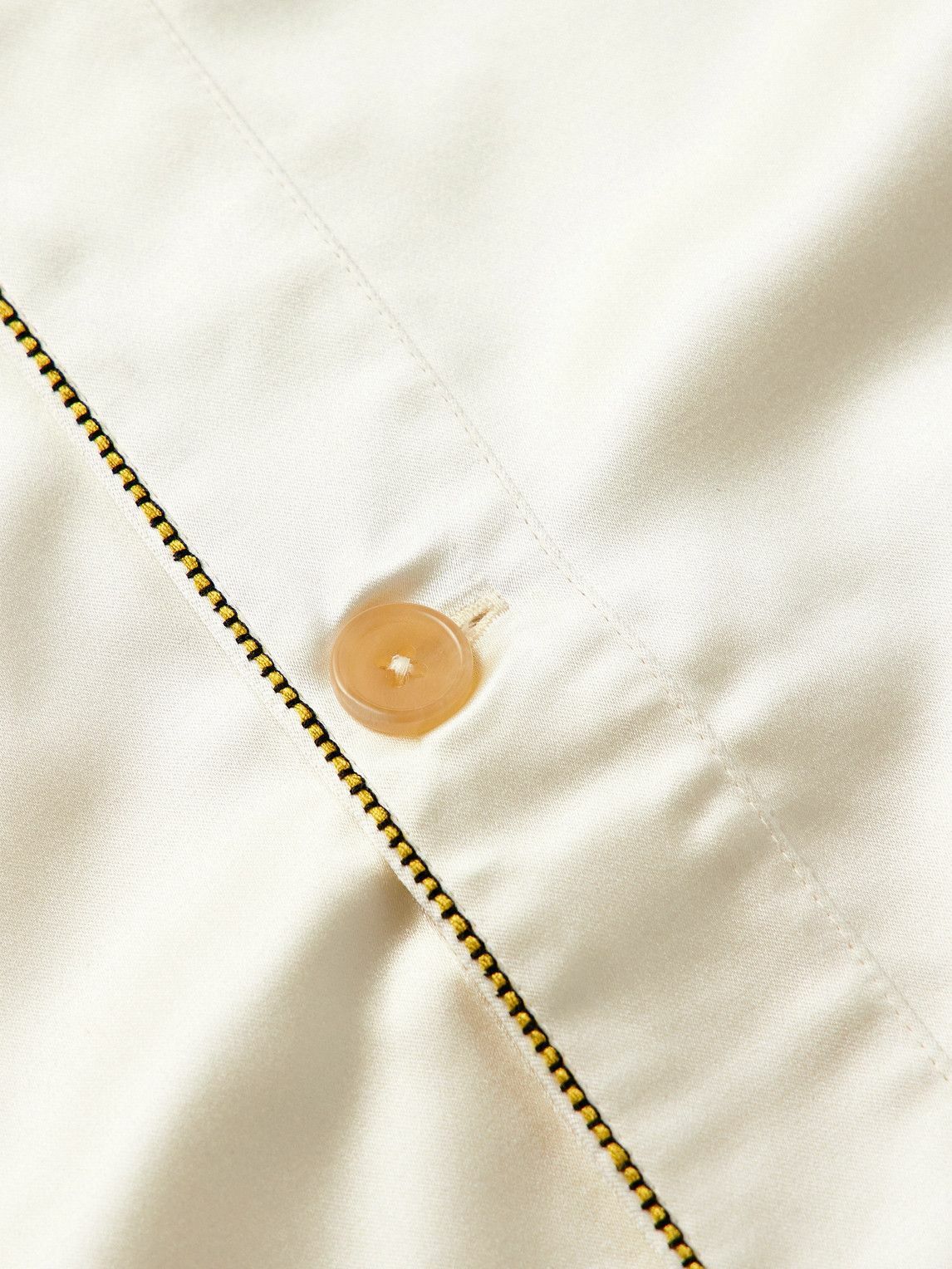 BODE - Candyfloss Embroidered Voile-Trimmed Satin Track Jacket - Neutrals Bode