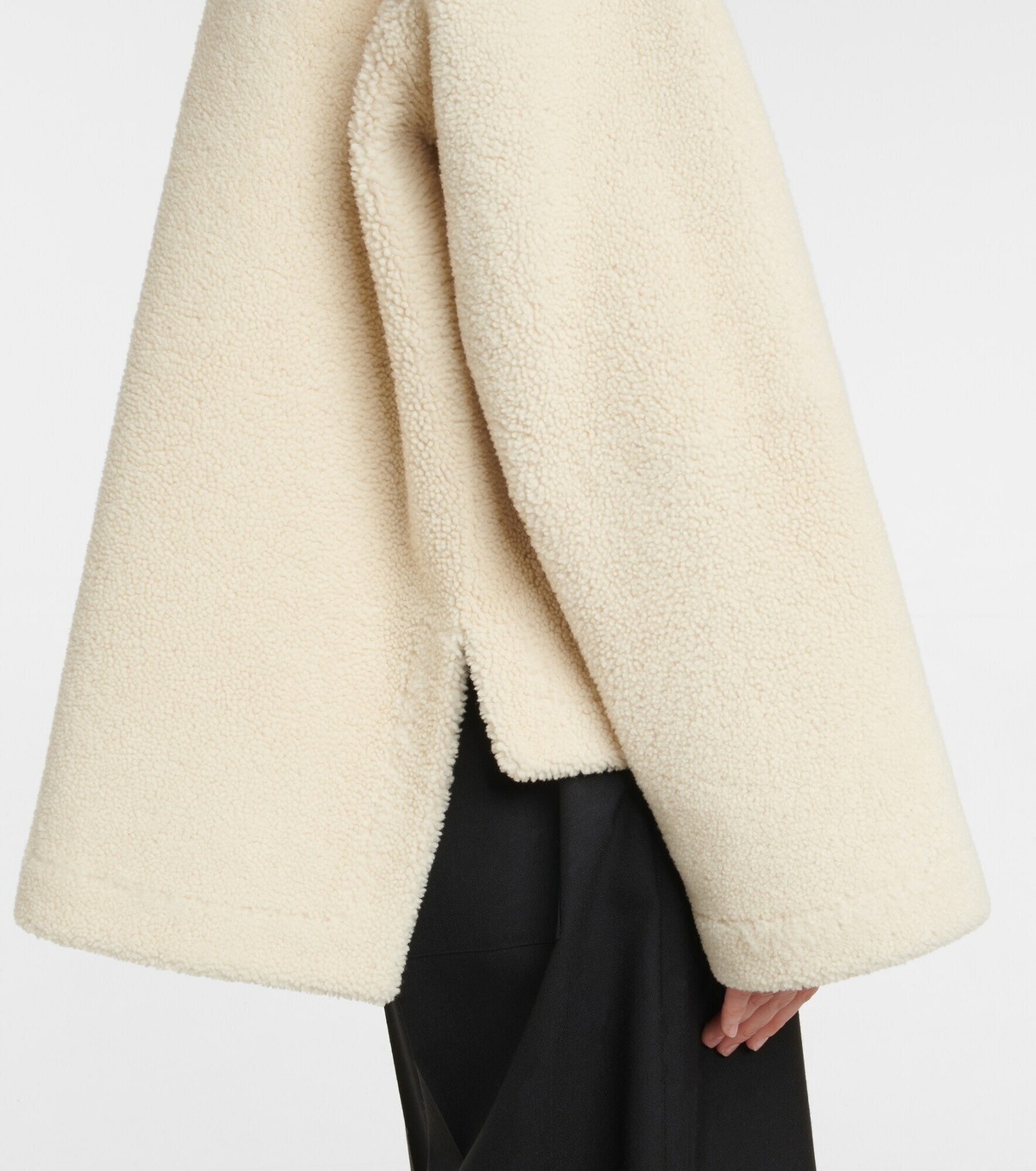 Loewe - Leather-trimmed shearling jacket Loewe