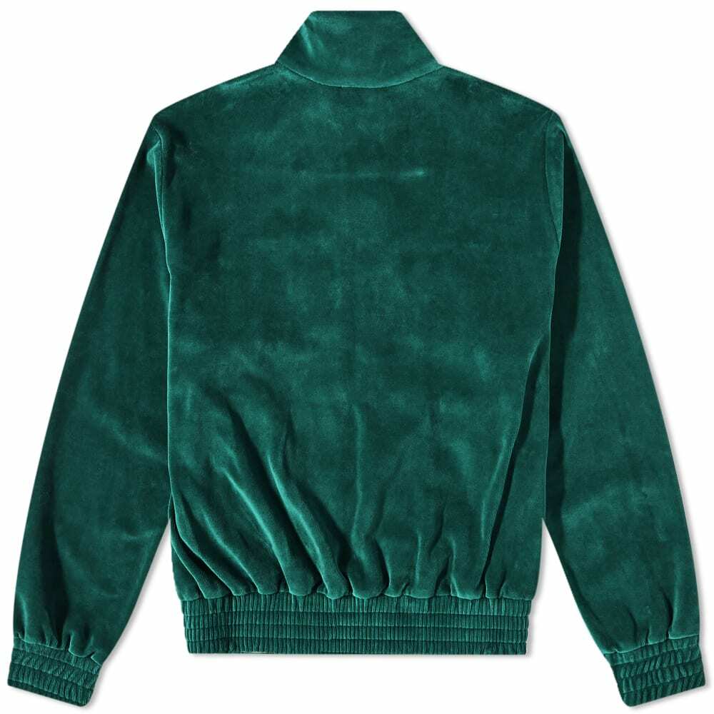Sporty & Rich Eden Velour Track Jacket in Forest/White Sporty & Rich