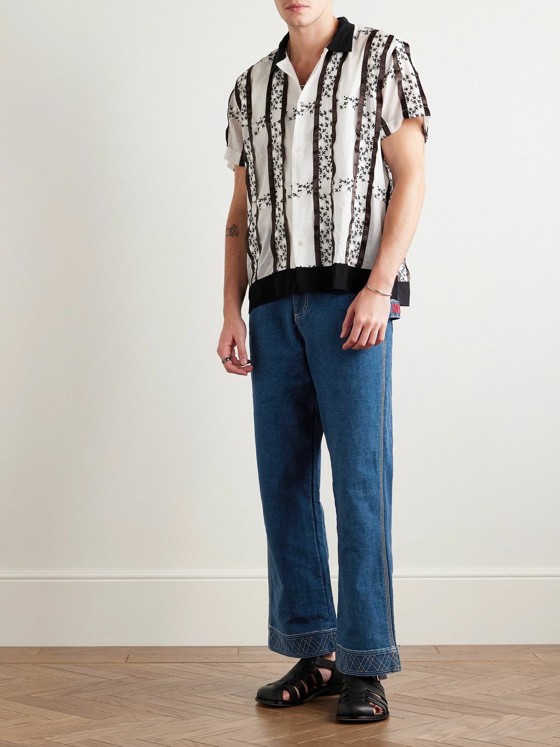 BODE - Knolly Brook Straight-Leg Embroidered Jeans - Blue Bode