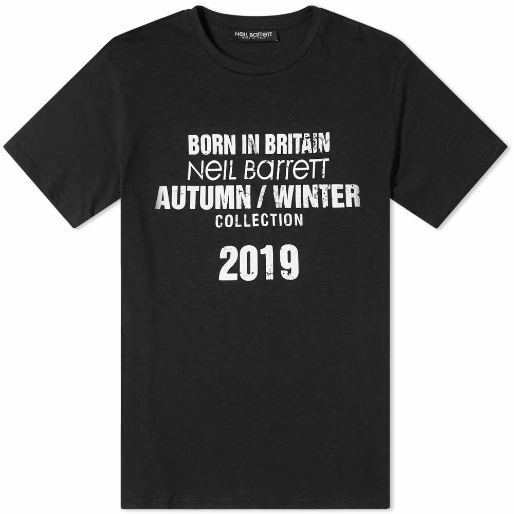 Neil Barrett Men's Collection Date T-Shirt in Black/White Neil Barrett